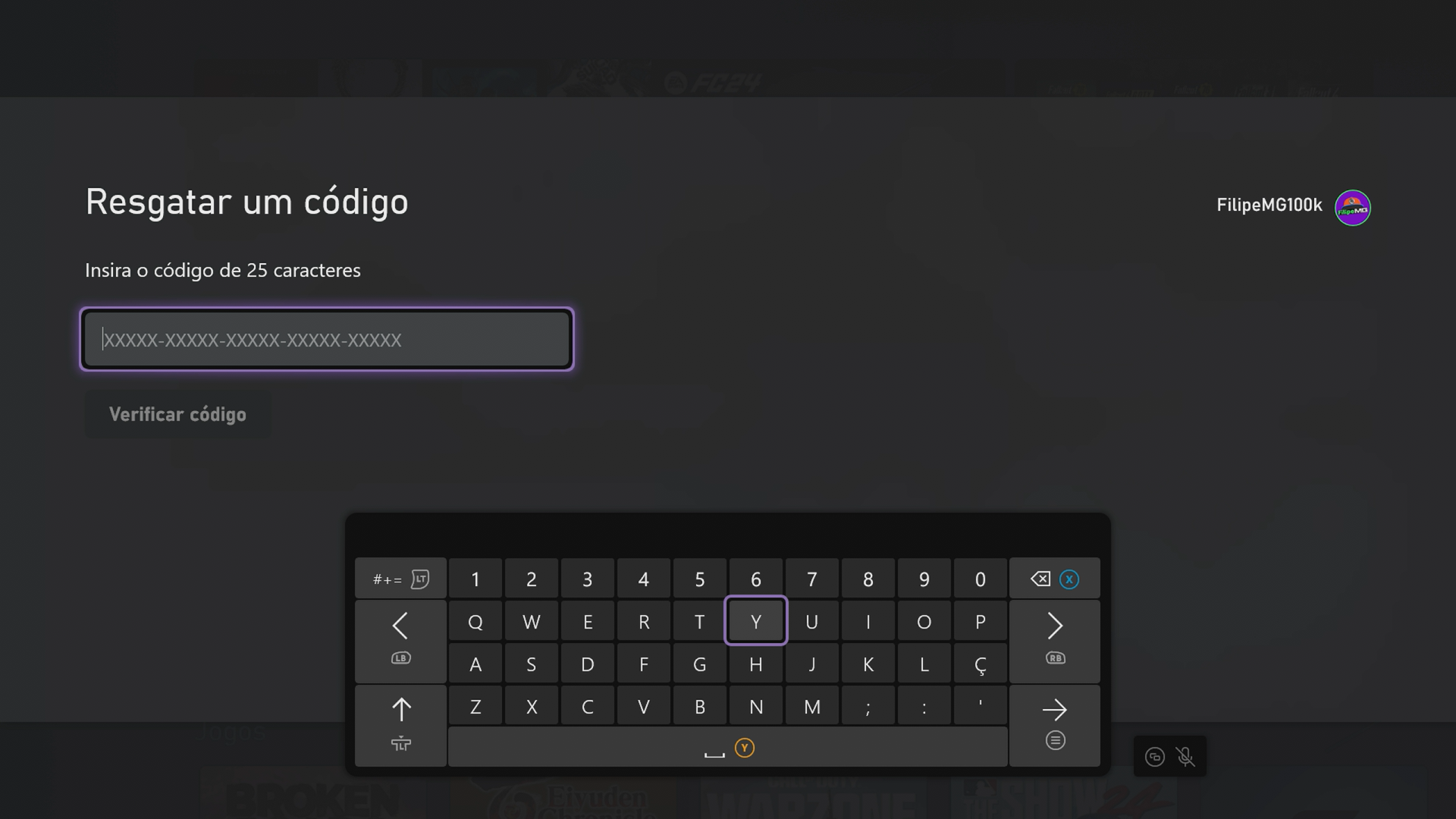 COMO RESGATAR CÓDIGOS DE 25 DIGITOS NO XBOX ONE E XBOX SERIES - FilipeMG